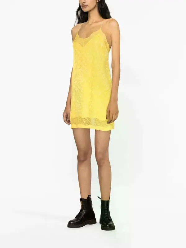 Zadig&Voltaire Lace-trim Silk-jacquard Minidress