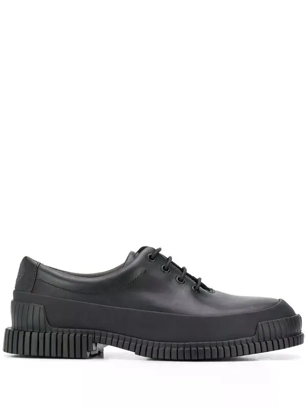 Camper Ridged Sole Lace-up Shoes - Black