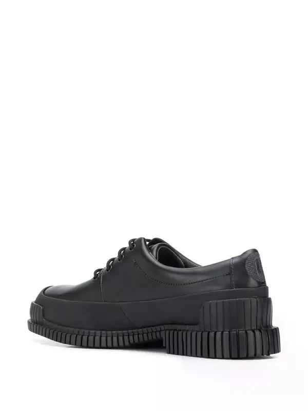 Camper Ridged Sole Lace-up Shoes - Black