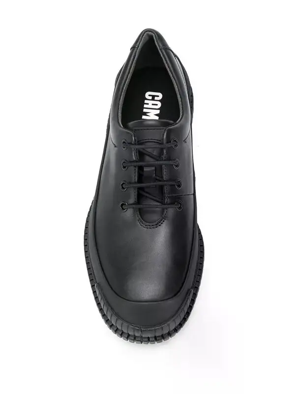 Camper Ridged Sole Lace-up Shoes - Black