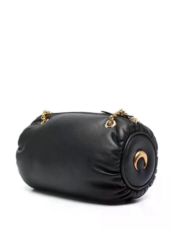 MARINE SERRE Pillow Leather Shoulder Bag - Black