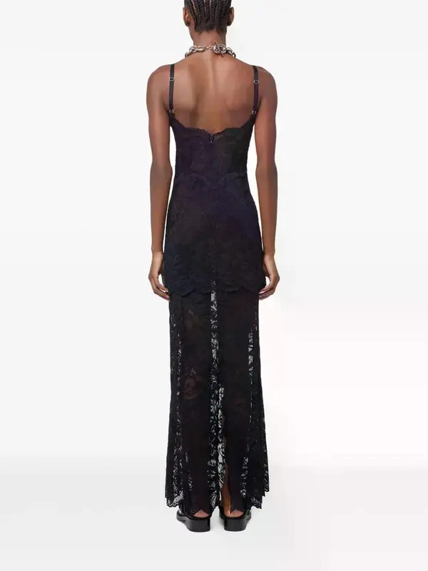 Rabanne Lace Maxi Dress - Black