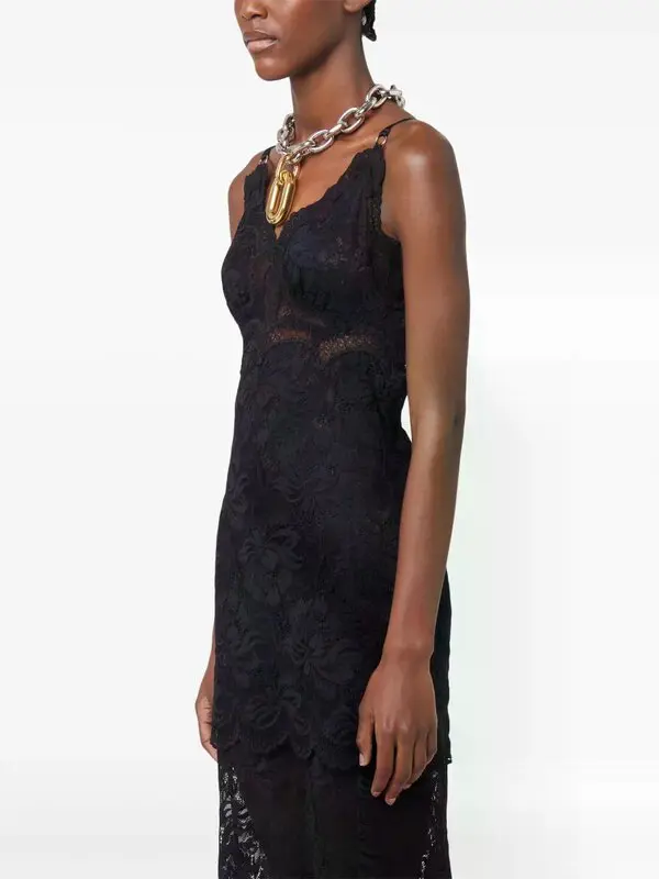 Rabanne Lace Maxi Dress - Black