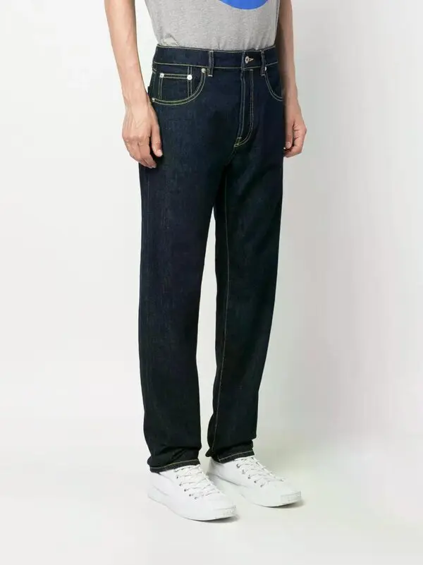 Kenzo Logo-patch Straight-leg Jeans