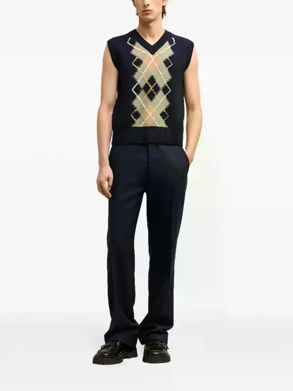 AMI Paris Tailored Wool Trousers - Blue
