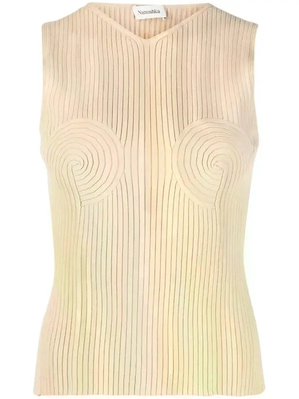 Nanushka Shaped-bustier Knitted Top