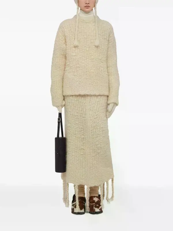 JIL SANDER Mohair-blend Mock-neck Jumper