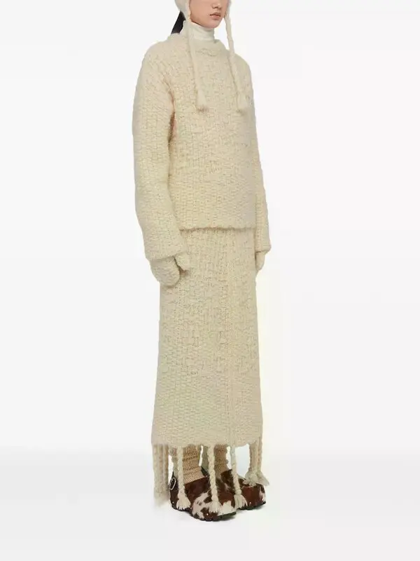 JIL SANDER Mohair-blend Mock-neck Jumper
