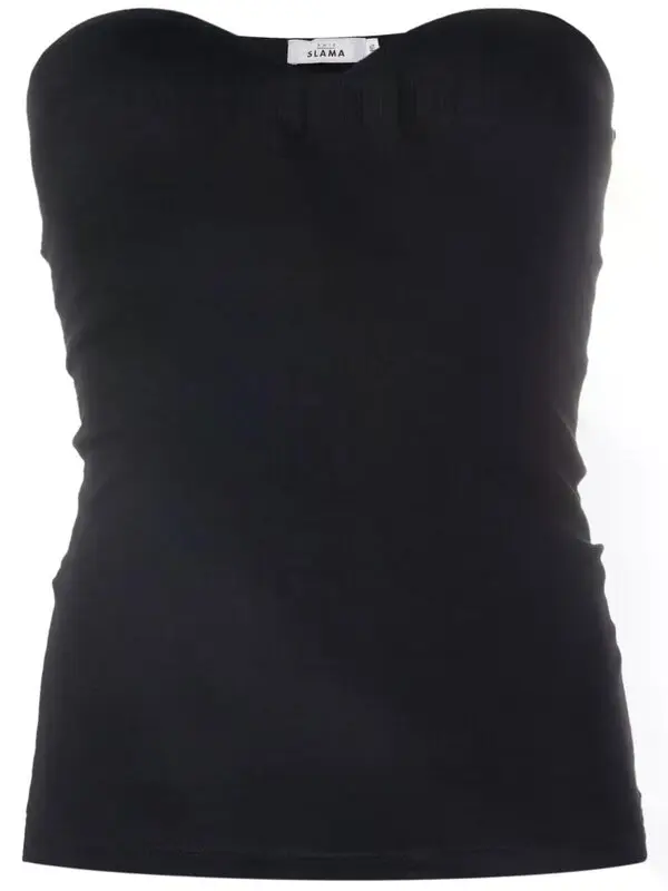 AMIR SLAMA Strapless Tube Top - Black