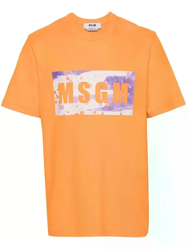 MSGM Logo-print Cotton T-shirt