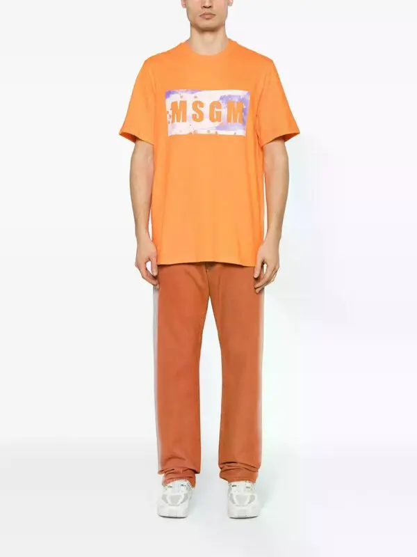 MSGM Logo-print Cotton T-shirt