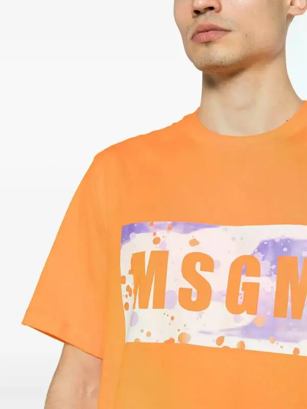 MSGM Logo-print Cotton T-shirt