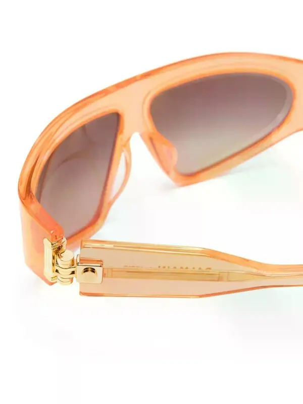 Balmain Shield-frame Tinted Sunglasses - Orange