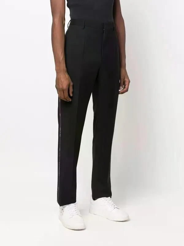 Valentino Garavani High-waisted Straight-leg Trousers - Black