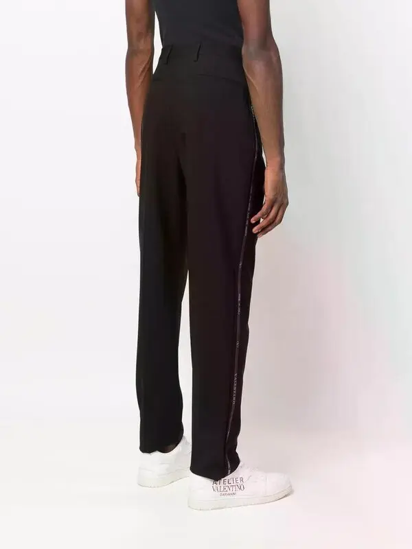 Valentino Garavani High-waisted Straight-leg Trousers - Black