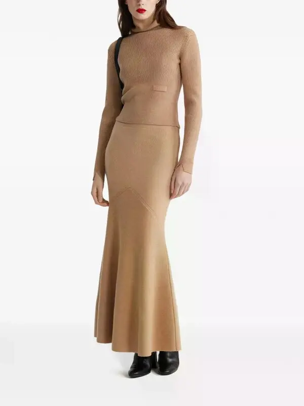 PATOU Peplum Maxi Skirt