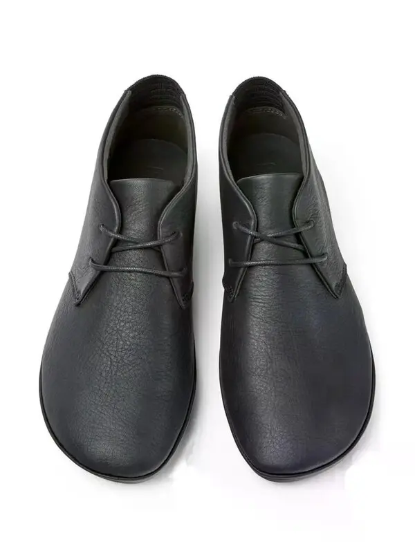 Camper Nina Asymmetric Toe Leather Lace-up Boots - Black