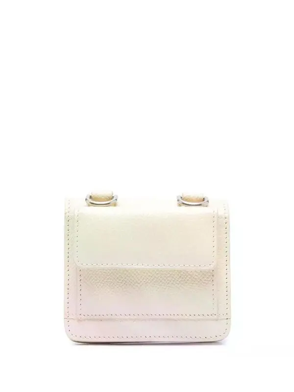 AMI Paris De Coeur Leather Card Holder - Neutrals