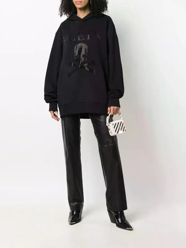 Philipp Plein Crystal Skull Pullover Hoodie