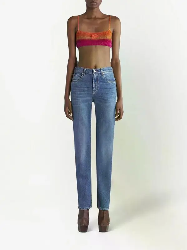 Etro Logo-appliqué Straight-leg Jeans