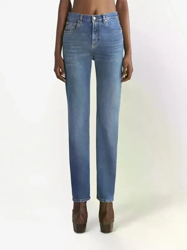 Etro Logo-appliqué Straight-leg Jeans