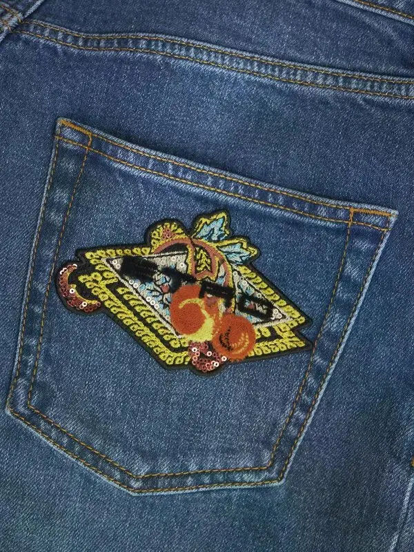 Etro Logo-appliqué Straight-leg Jeans