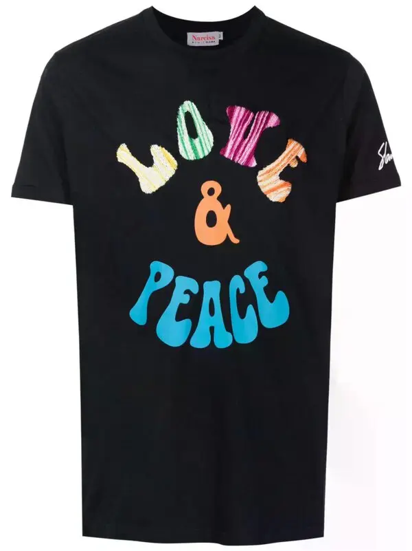 AMIR SLAMA Graphic-print Embroidered T-shirt