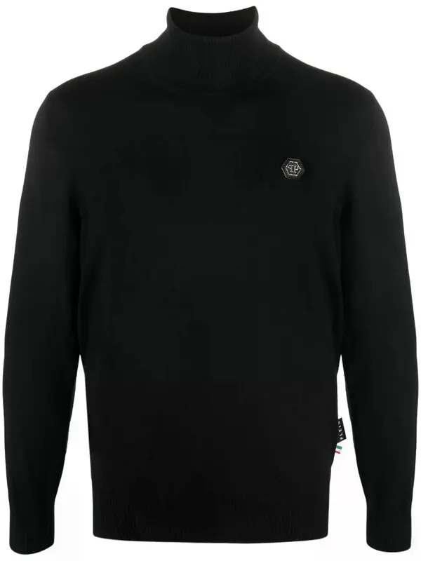 Philipp Plein Roll-neck Merino Wool Jumper
