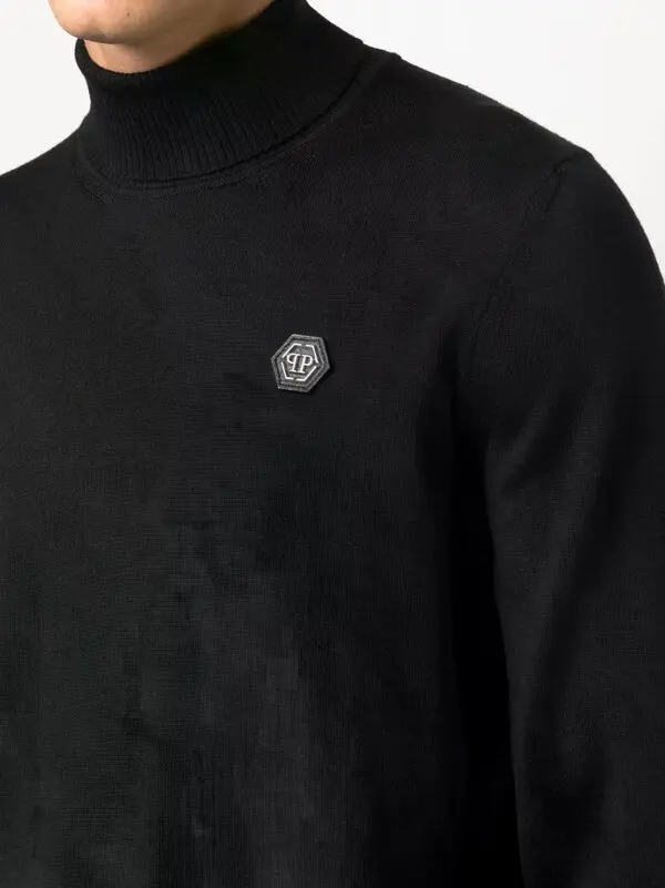 Philipp Plein Roll-neck Merino Wool Jumper