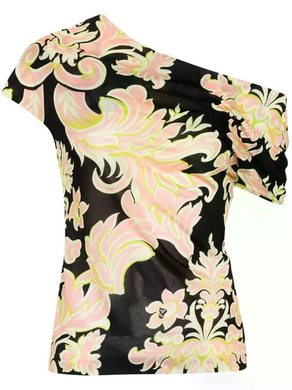 Etro Floral-print Crepe Blouse - Black