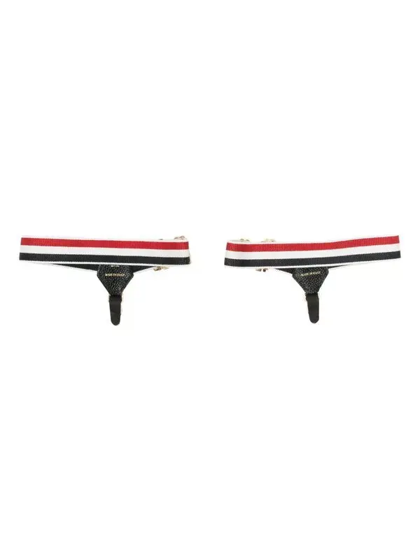 Thom Browne Twill Sock Garter With Gold-tone Hardware