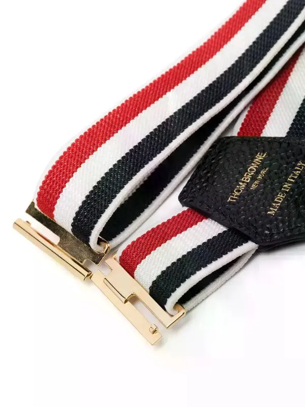 Thom Browne Twill Sock Garter With Gold-tone Hardware