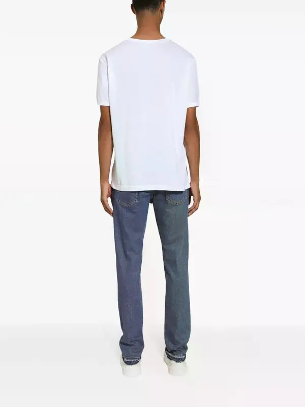 Dolce & Gabbana Slim-cut Logo-patch Jeans