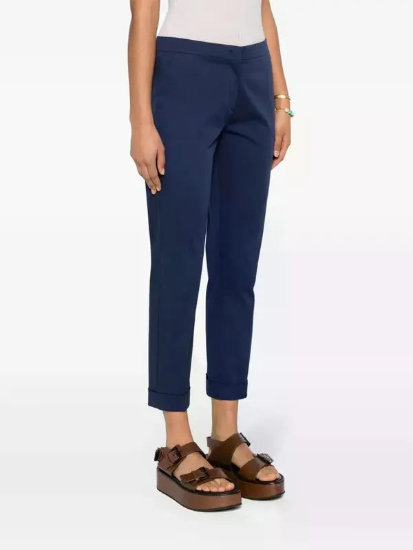 Etro Stretch-cotton Cropped Trousers