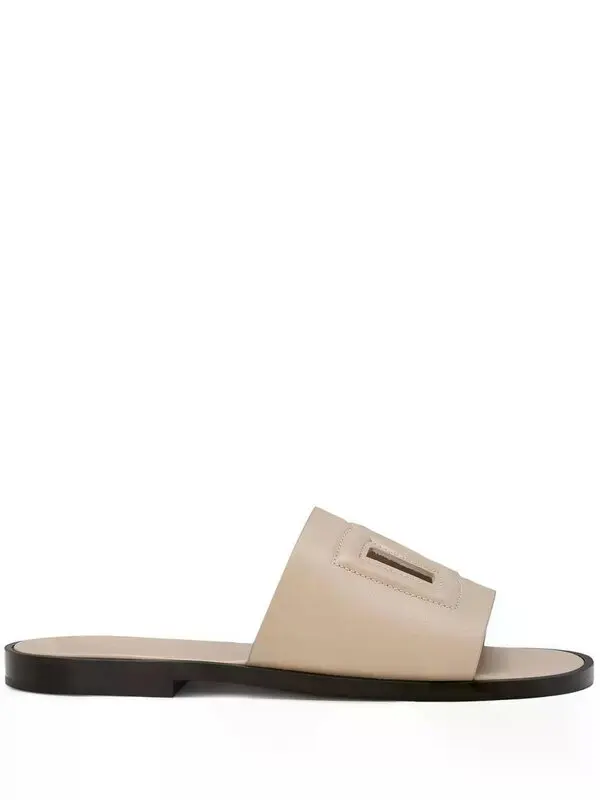 Dolce & Gabbana Leather Sandals - Neutrals