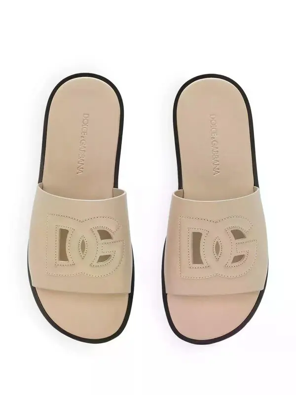 Dolce & Gabbana Leather Sandals - Neutrals