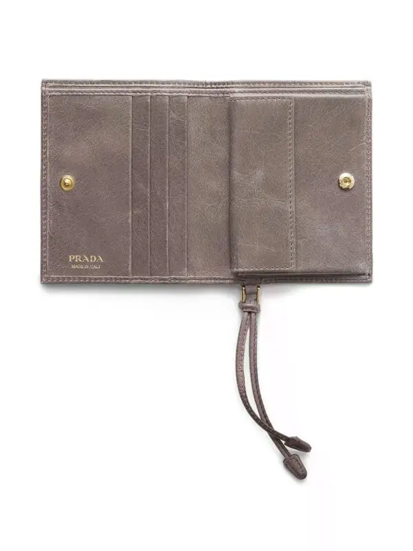 Prada Small Logo-detail Wallet - Grey