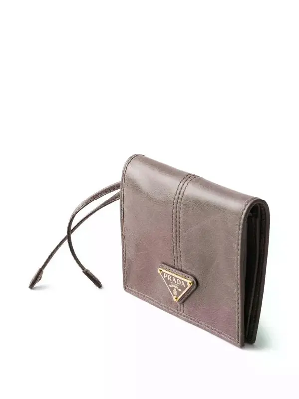 Prada Small Logo-detail Wallet - Grey