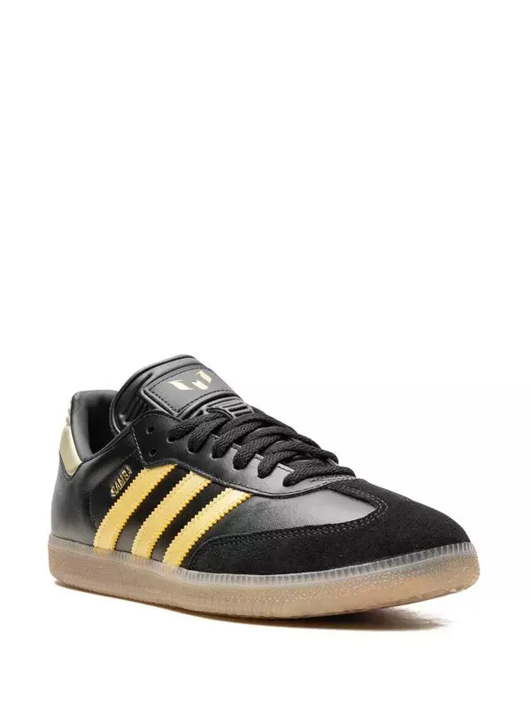 Adidas X Lionel Messi Samba Gold Sneakers - Black