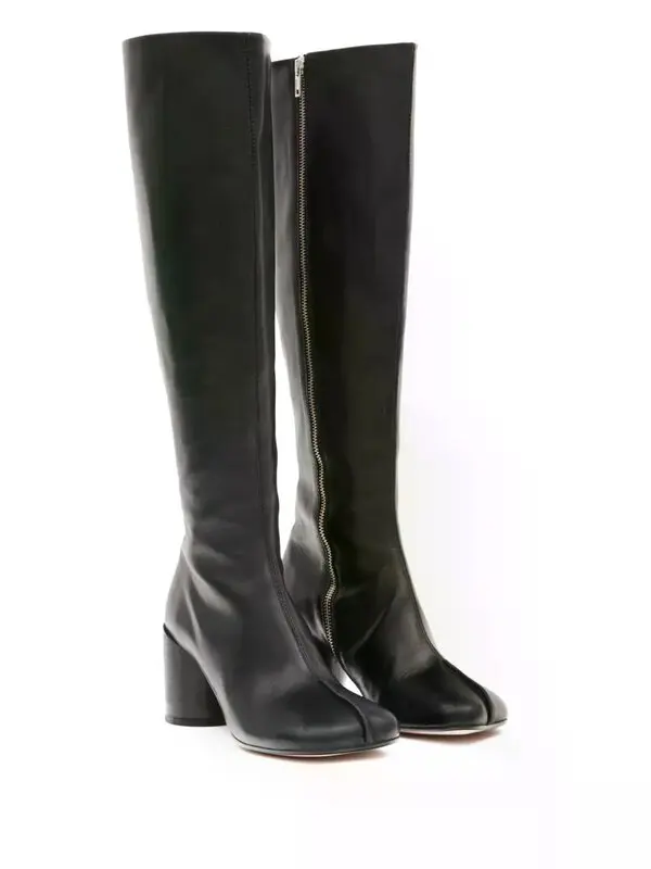 MAISON MARGIELA Leather Anatomic Toe Knee-high Boots