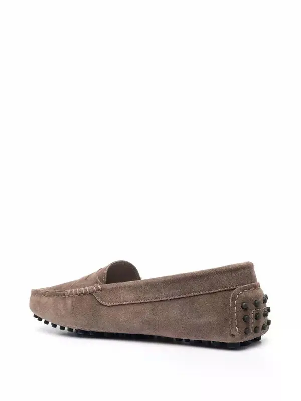 SCAROSSO Ashley Suede Loafers - Neutrals