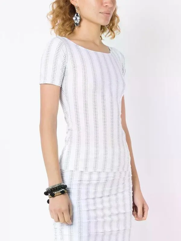 AMIR SLAMA Vertical Striped T-shirt
