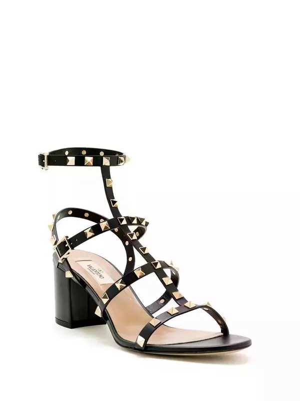 Valentino Garavani Rockstud Leather Sandals - Black