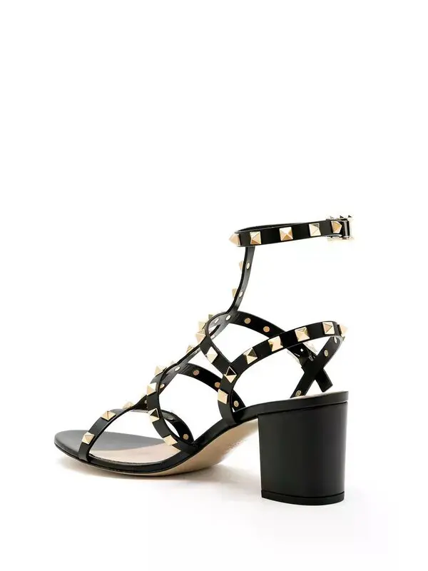 Valentino Garavani Rockstud Leather Sandals - Black