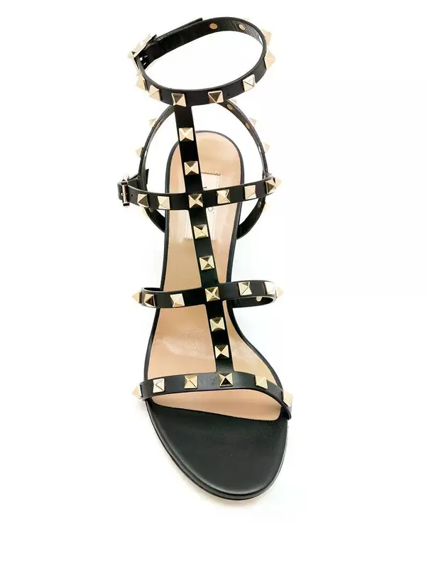 Valentino Garavani Rockstud Leather Sandals - Black