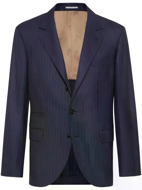 Brunello Cucinelli Pinstripe Virgin-wool Blazer
