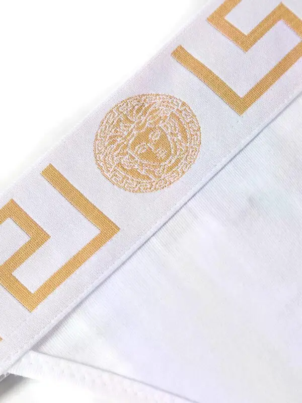 Versace Cotton-jersey Thong - White