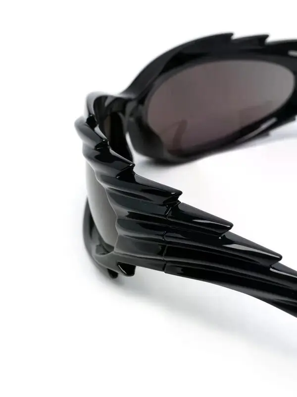 Balenciaga Spike Biker-style Sunglasses - Black