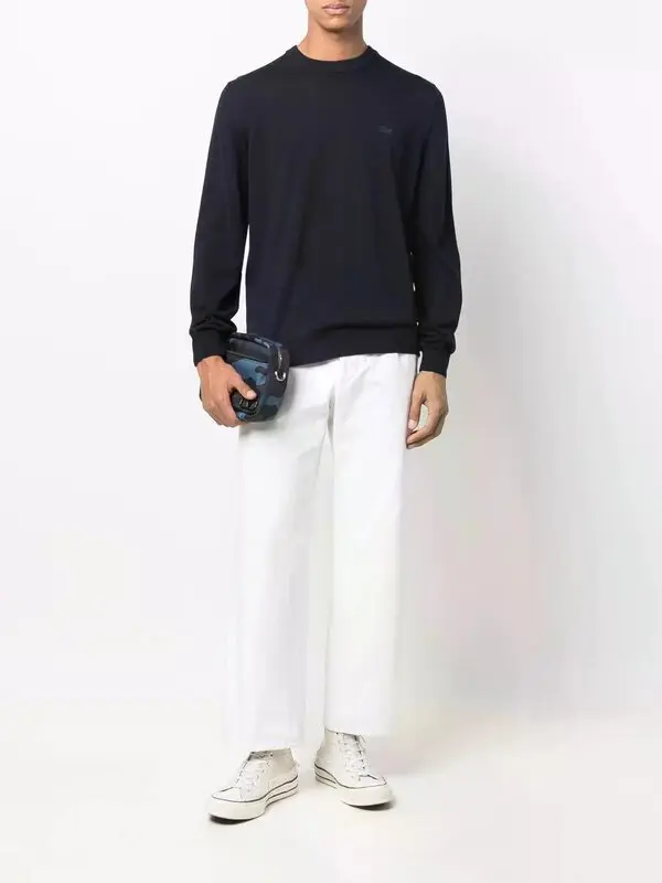 Lacoste Logo Embroidered Jumper - Blue