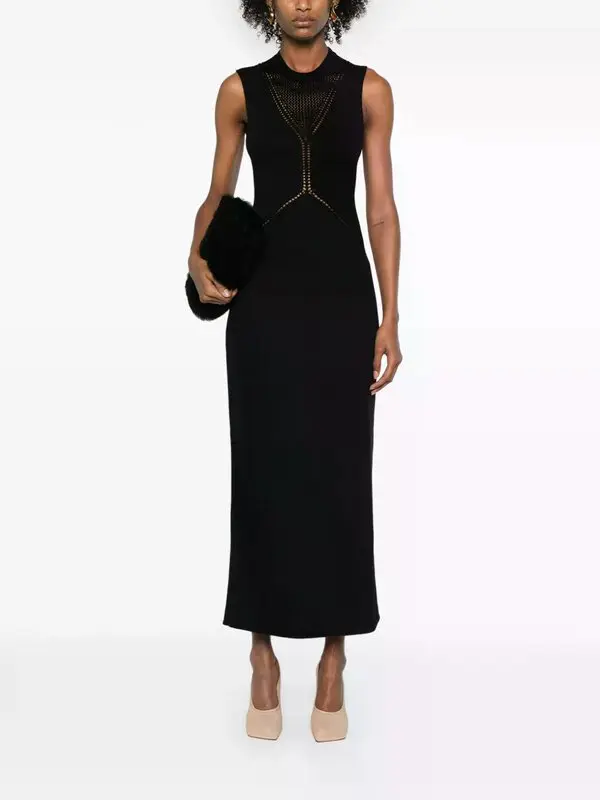 JIL SANDER Crew-neck Knitted Maxi Dress
